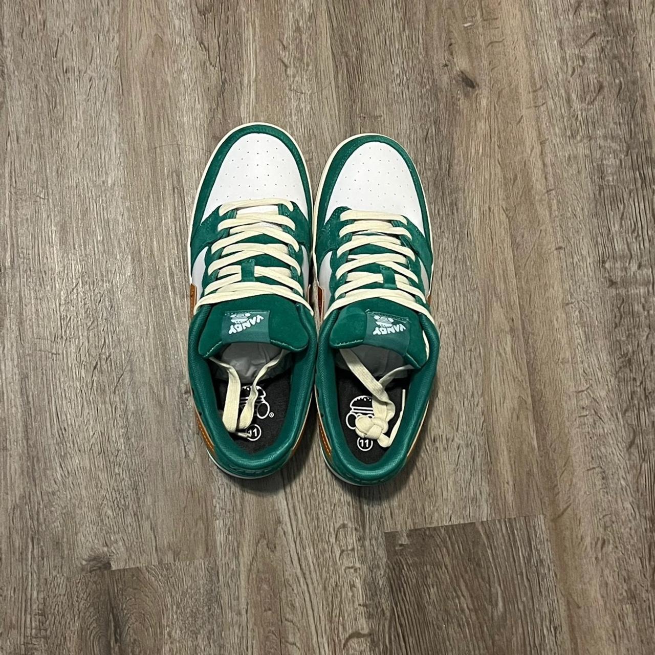 Vandy the Pink Men's Green and White Trainers | Depop