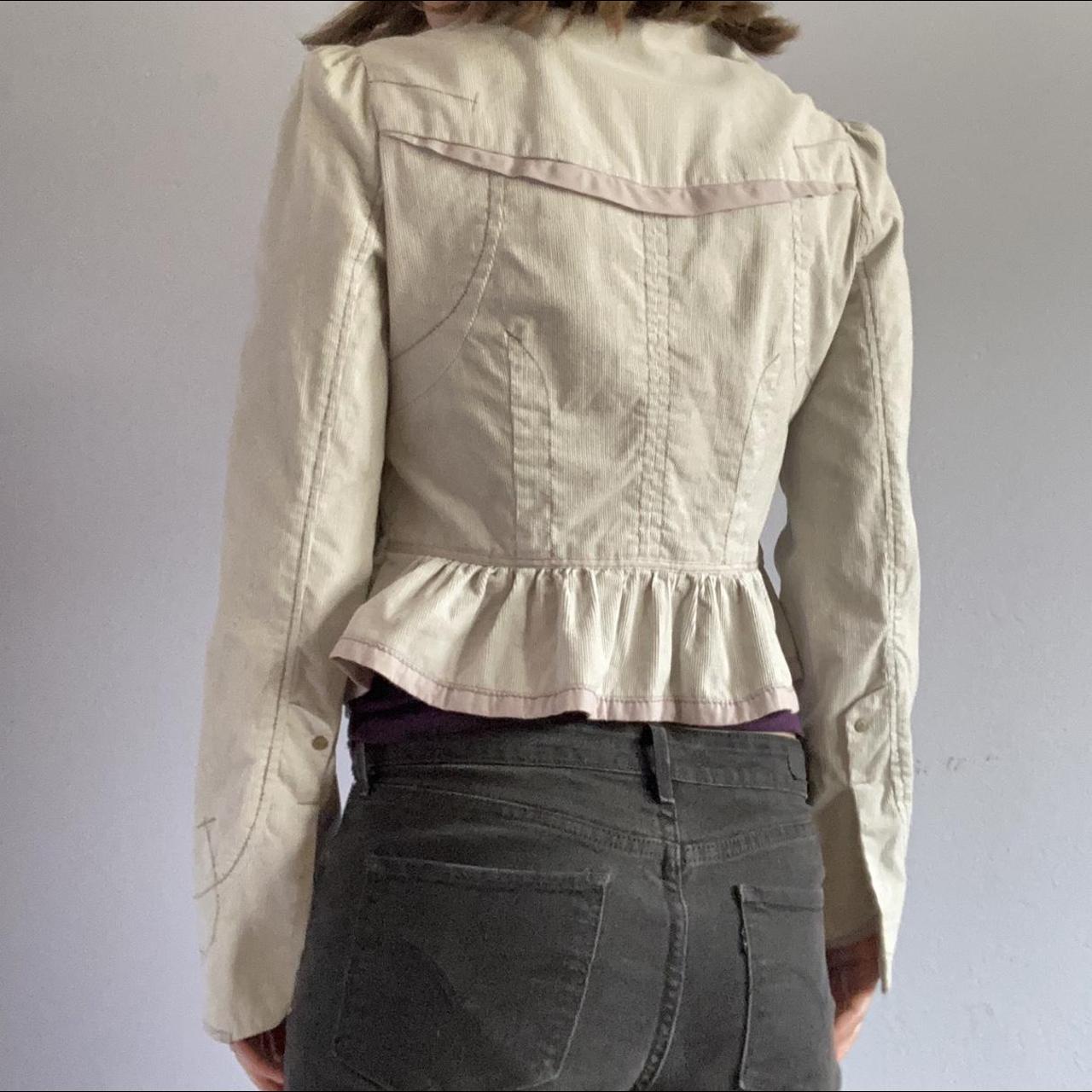 Anthropologie Women's Cream and White Jacket | Depop