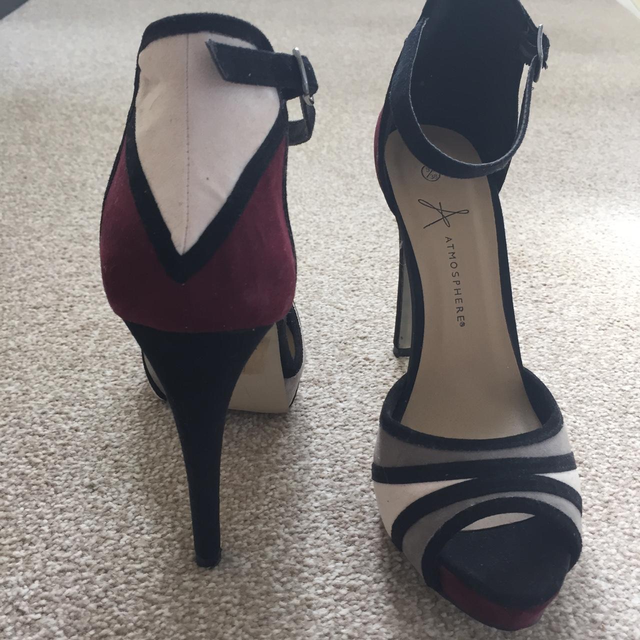 Multi tonal stiletto heels, grey, cream and... - Depop