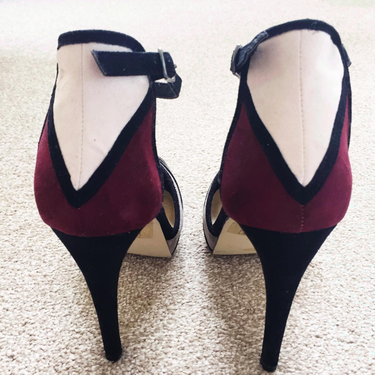 Multi tonal stiletto heels, grey, cream and... - Depop