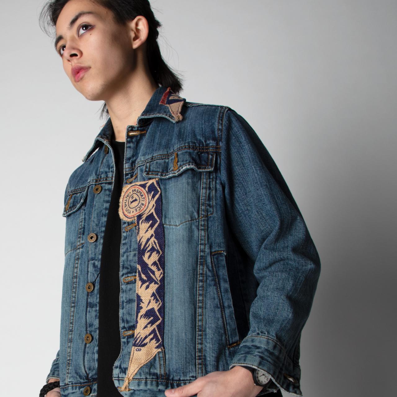 ROYAL BASMATI RICE Denim jacket, hand modified... | Depop