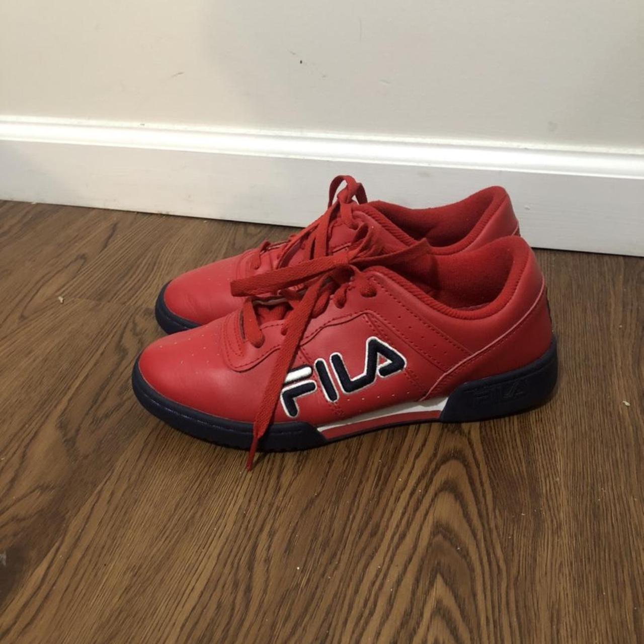 Fila Red Original Fitness Lace Up Sneakers Excellent... - Depop
