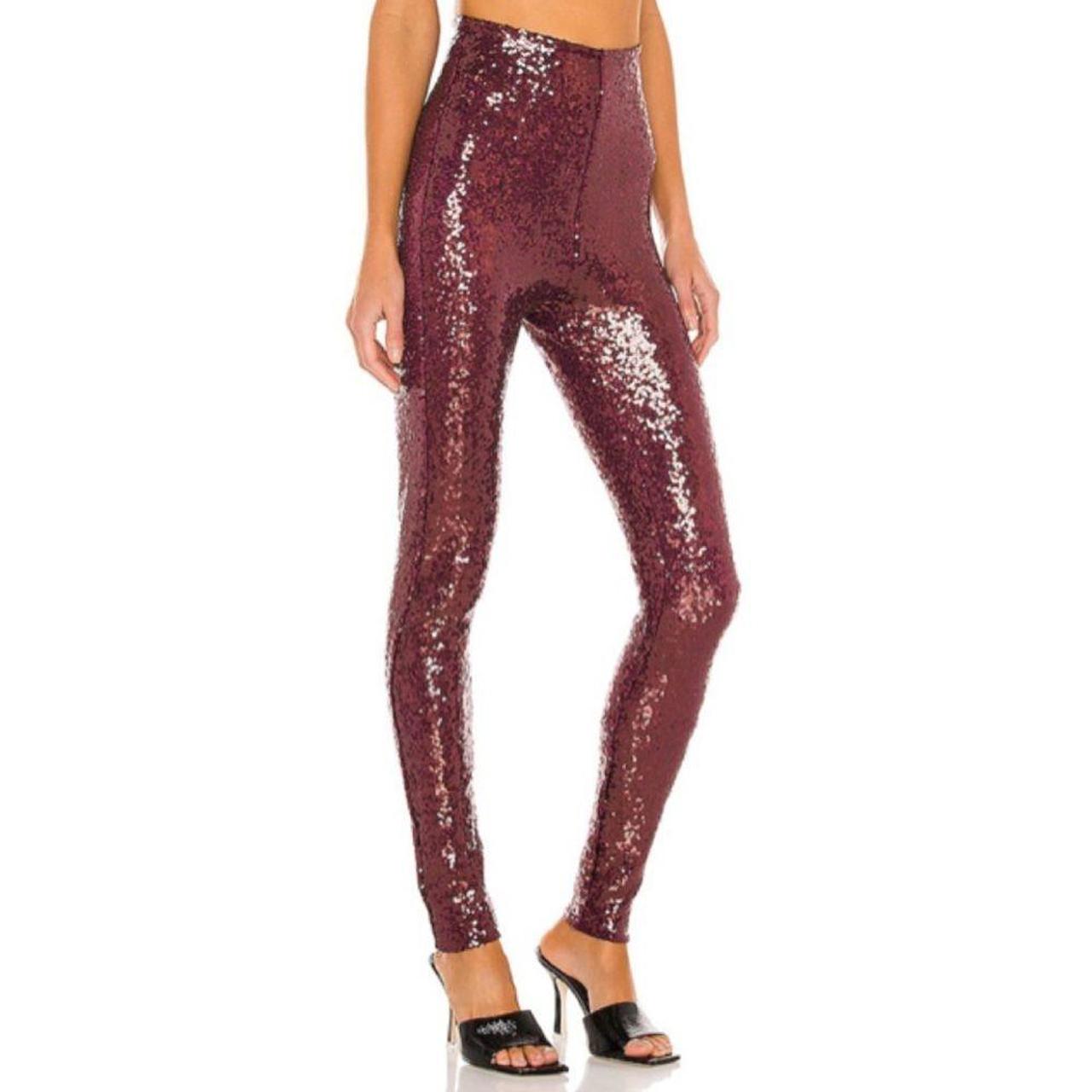Commando Wine Red Sequin Leggings Brand new with... - Depop