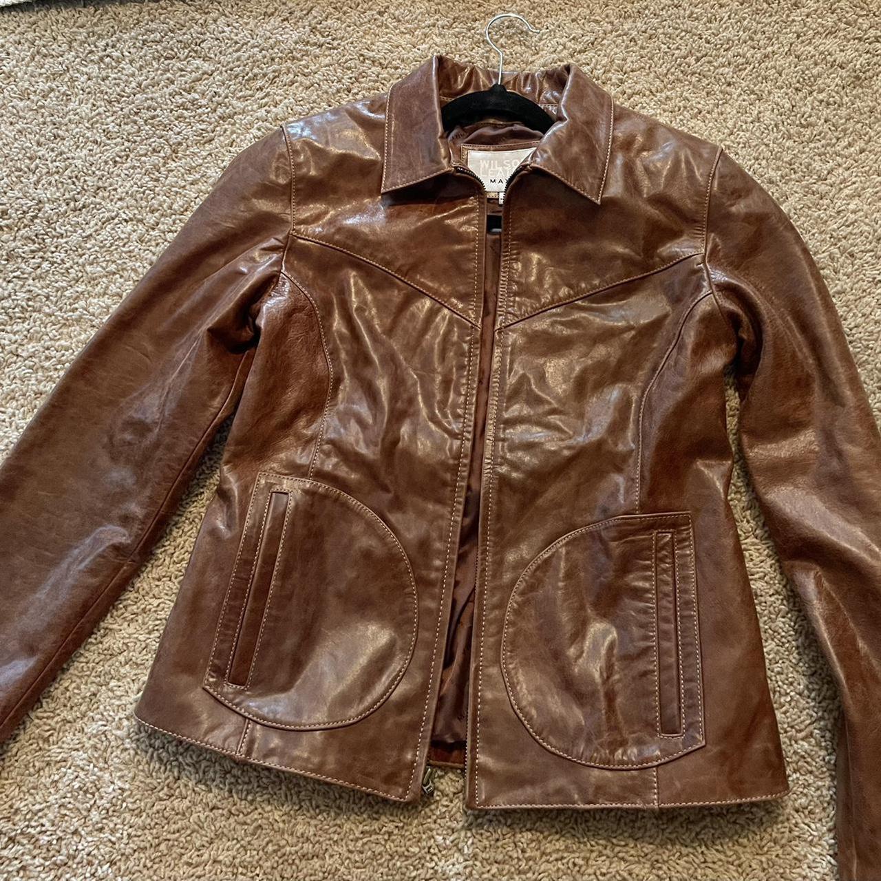 Wilson’s brand 100% leather brown jacket. Only worn... - Depop