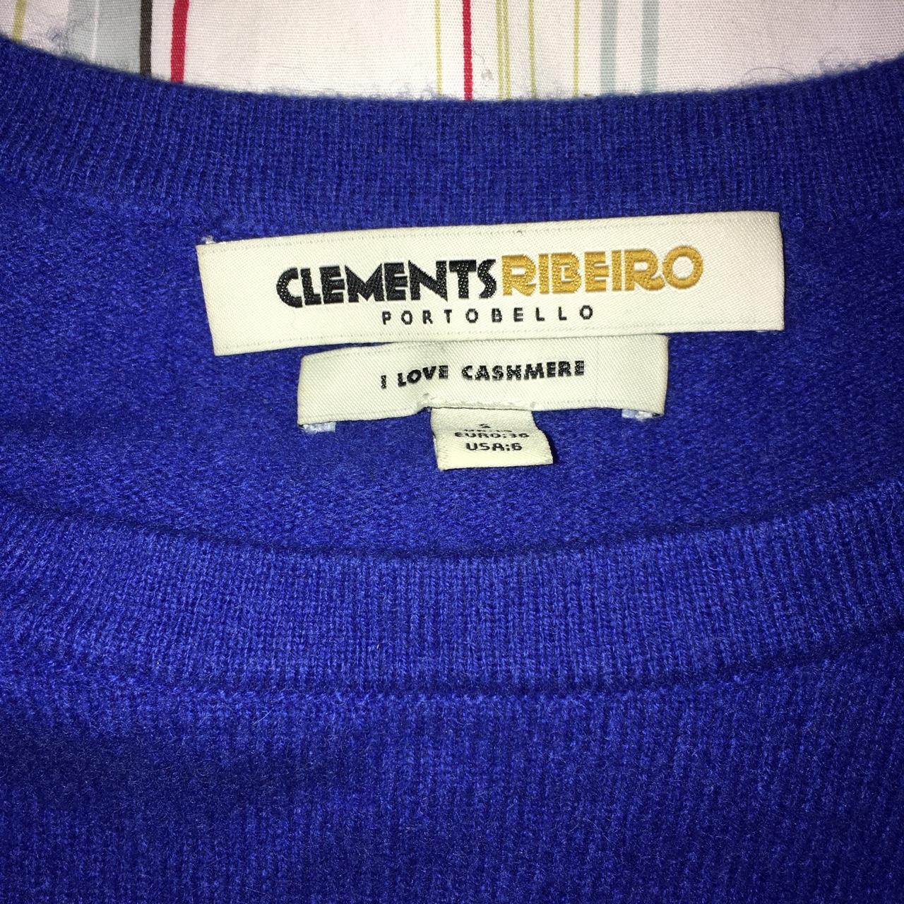 Clement ribeiro blue cashmere jumper with grey stars... - Depop