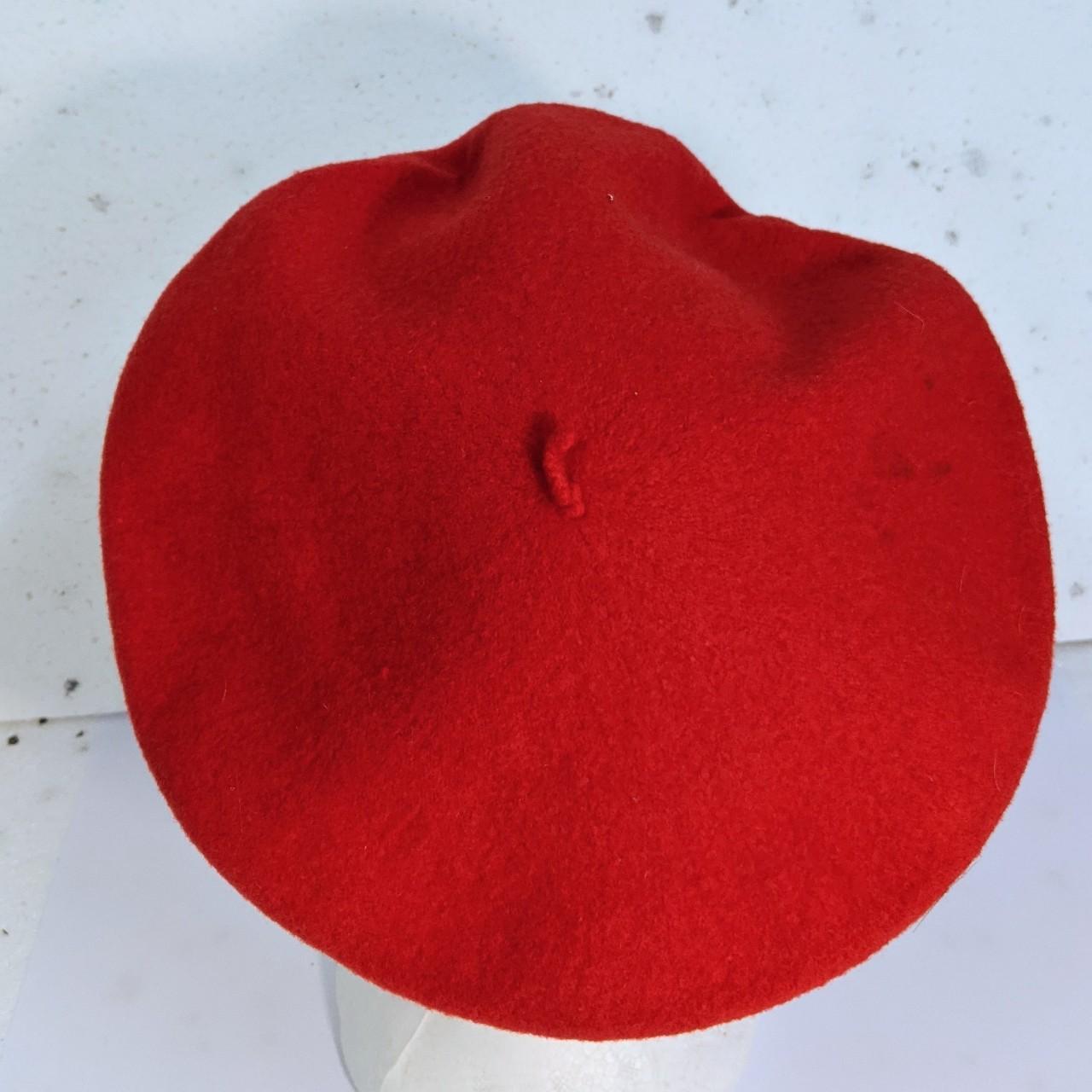 100% Wool Red british beret hat Made in... - Depop