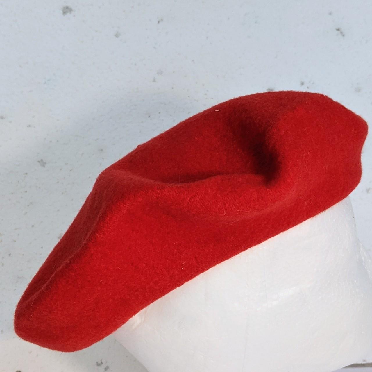 100% Wool Red british beret hat Made in... - Depop