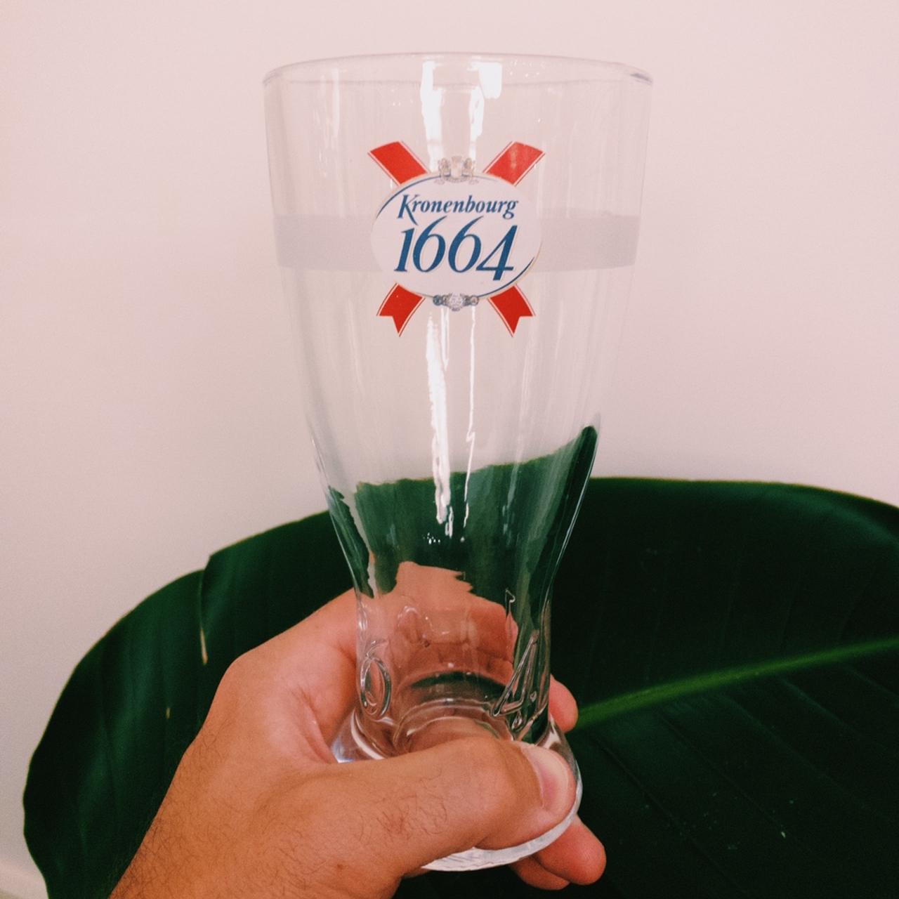 Vintage Kronenbourg 1664 pint glass from Europe. The... - Depop