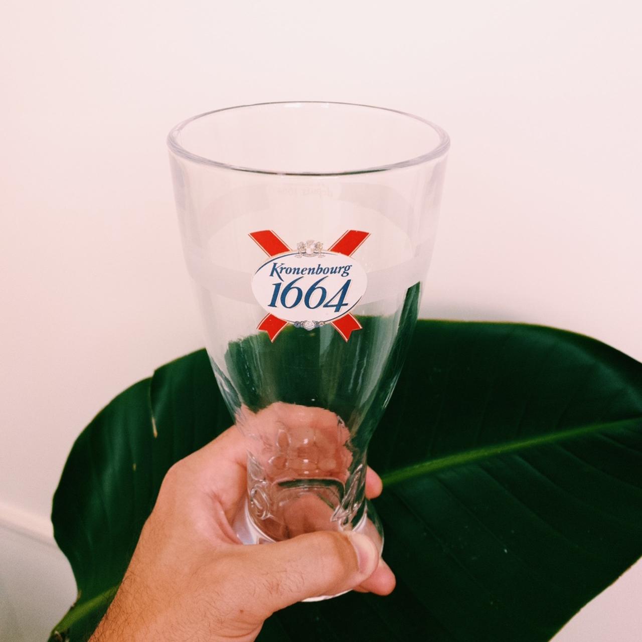 Vintage Kronenbourg 1664 pint glass from Europe. The... - Depop