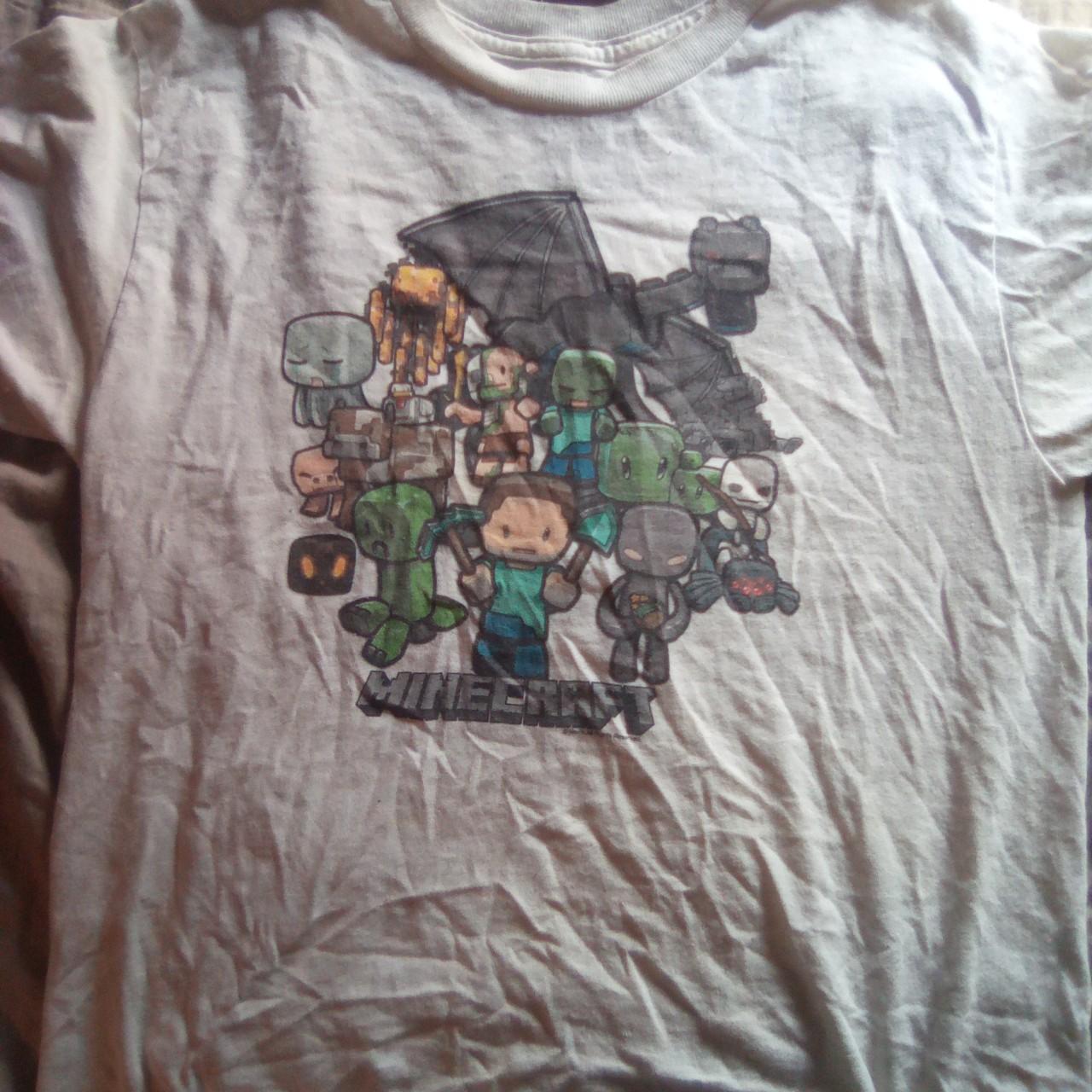 Adorable chibi minecraft shirt! Features Steve and... - Depop