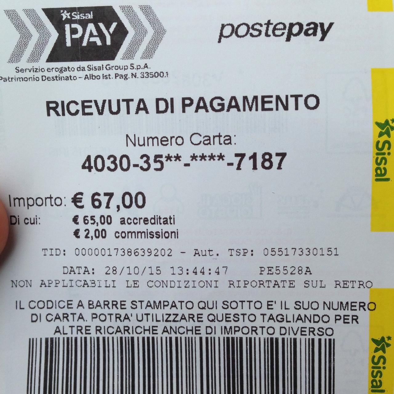 Ricevuta pagamento - Depop