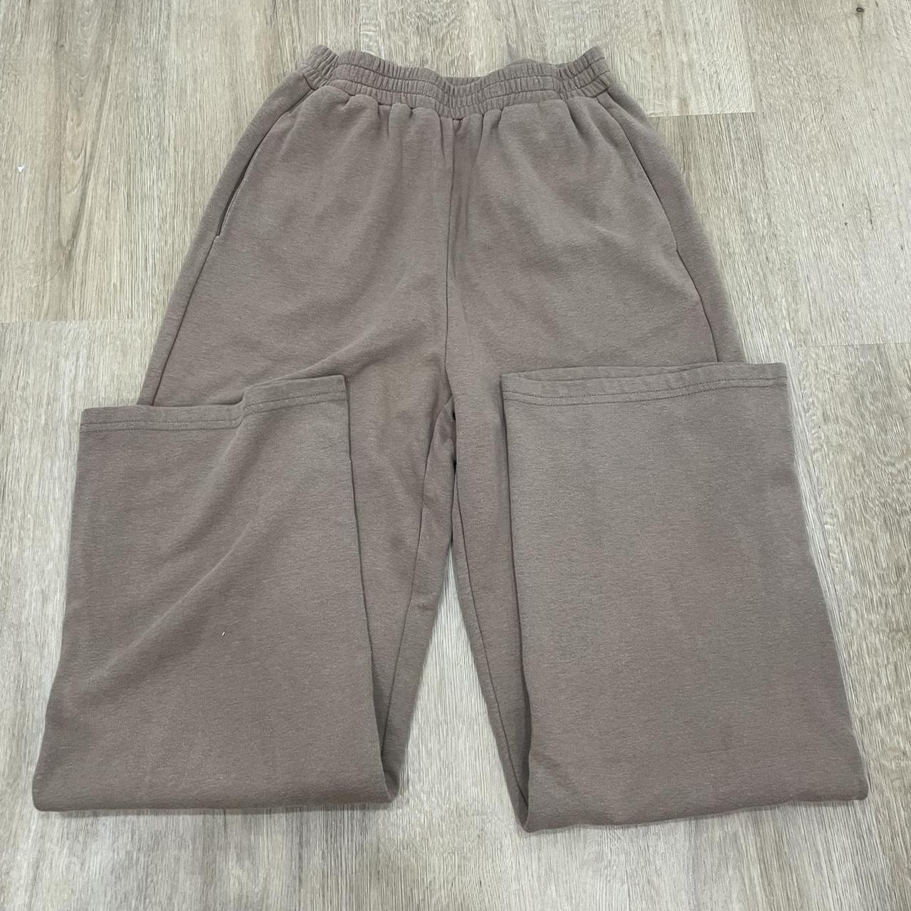 Tan sweatpants Super nice material Size... - Depop