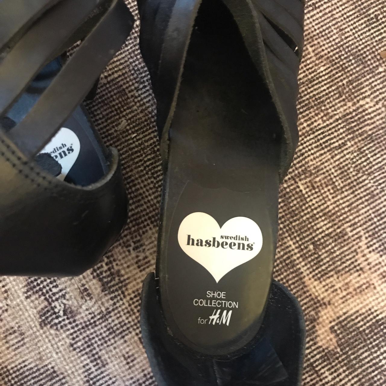 Wooden clog style espadrilles Hnm studio x swedish... - Depop