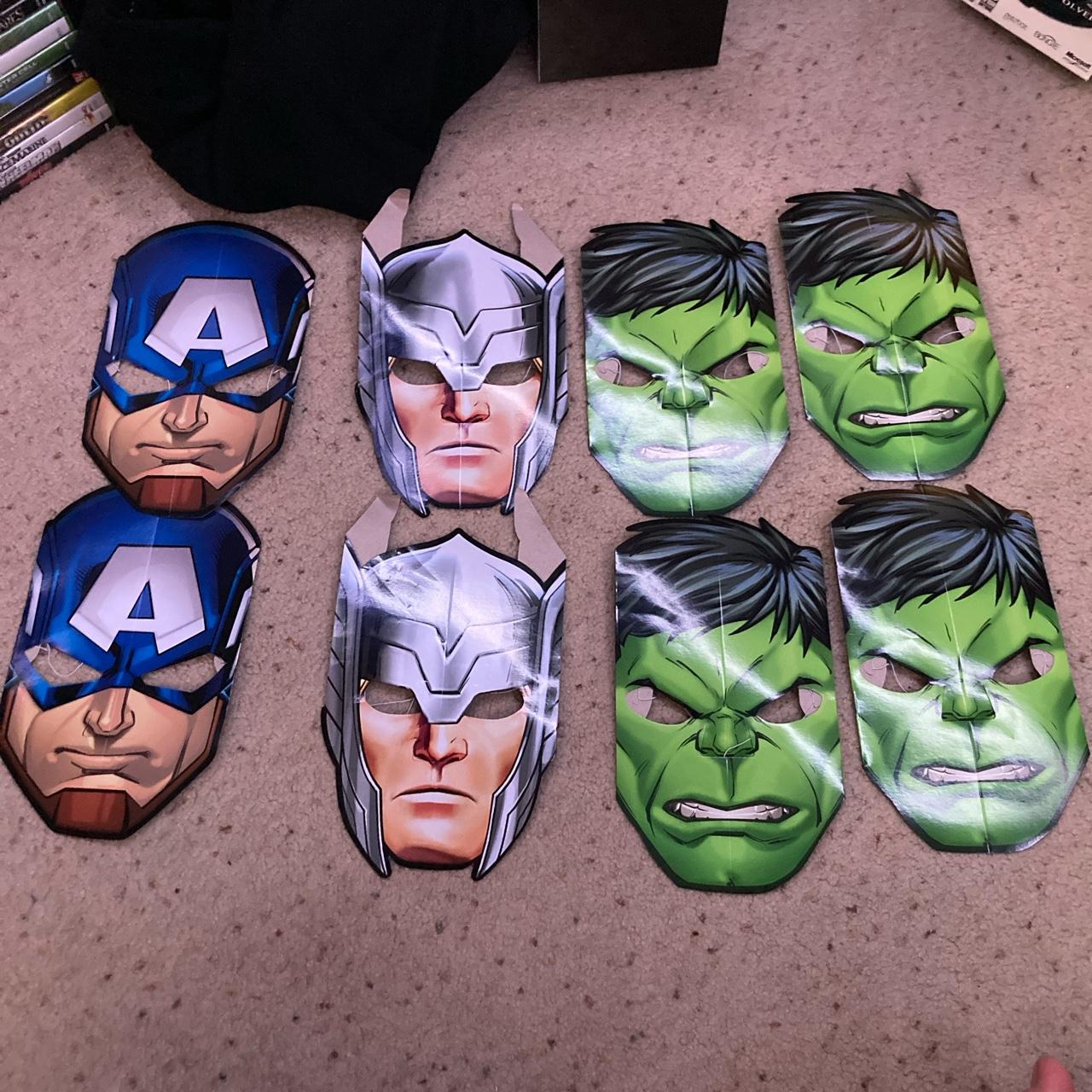 Marvel Blue and Green Face-masks | Depop