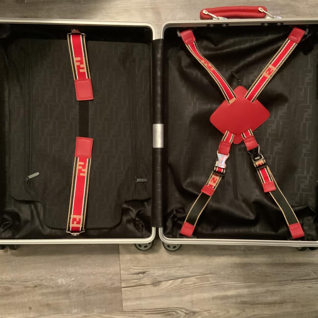 Fendi RIMOWA Aluminum FF Monogram Silver/ Red... | Depop