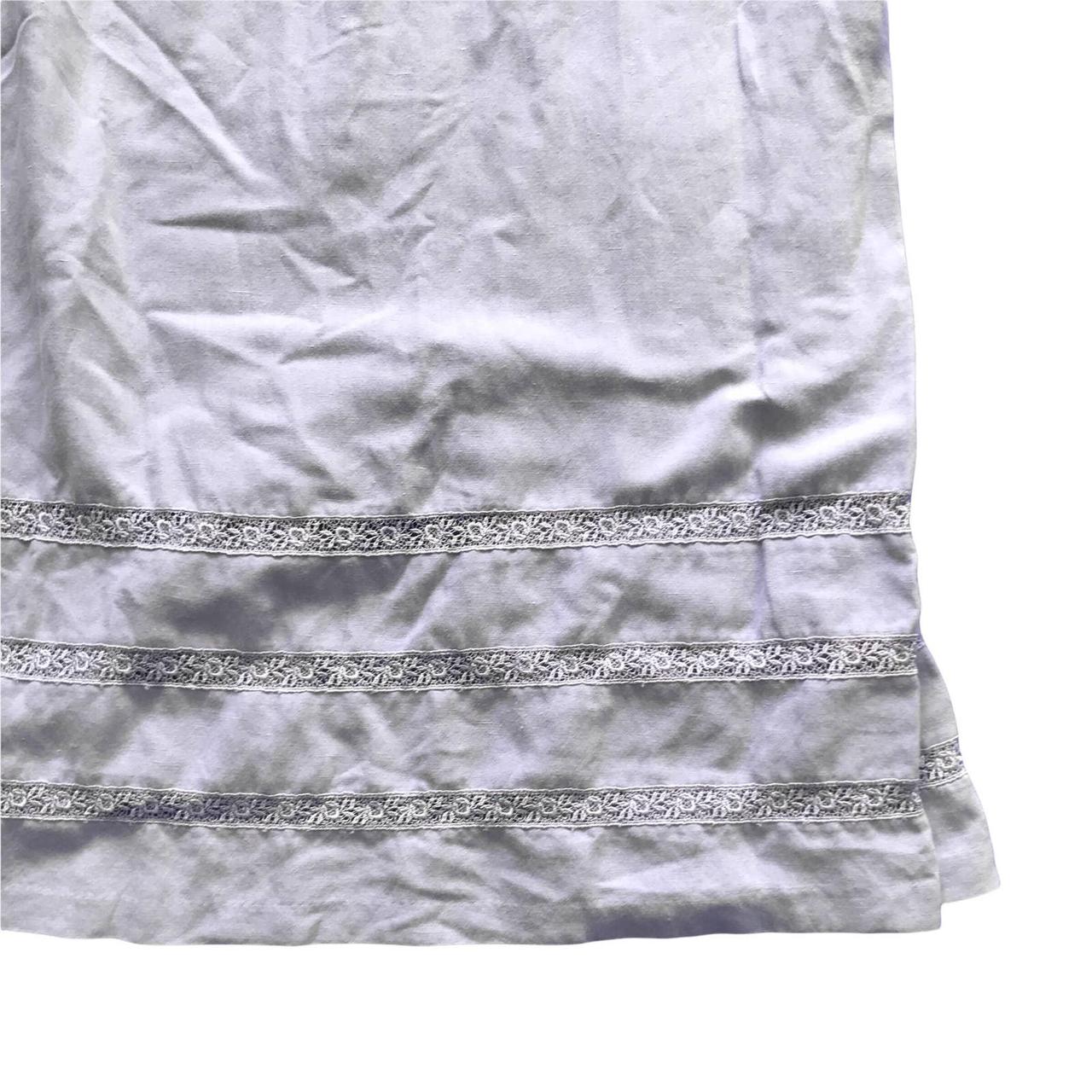 1990s VTG Avenue Linen Blend Light Blue Periwinkle... - Depop