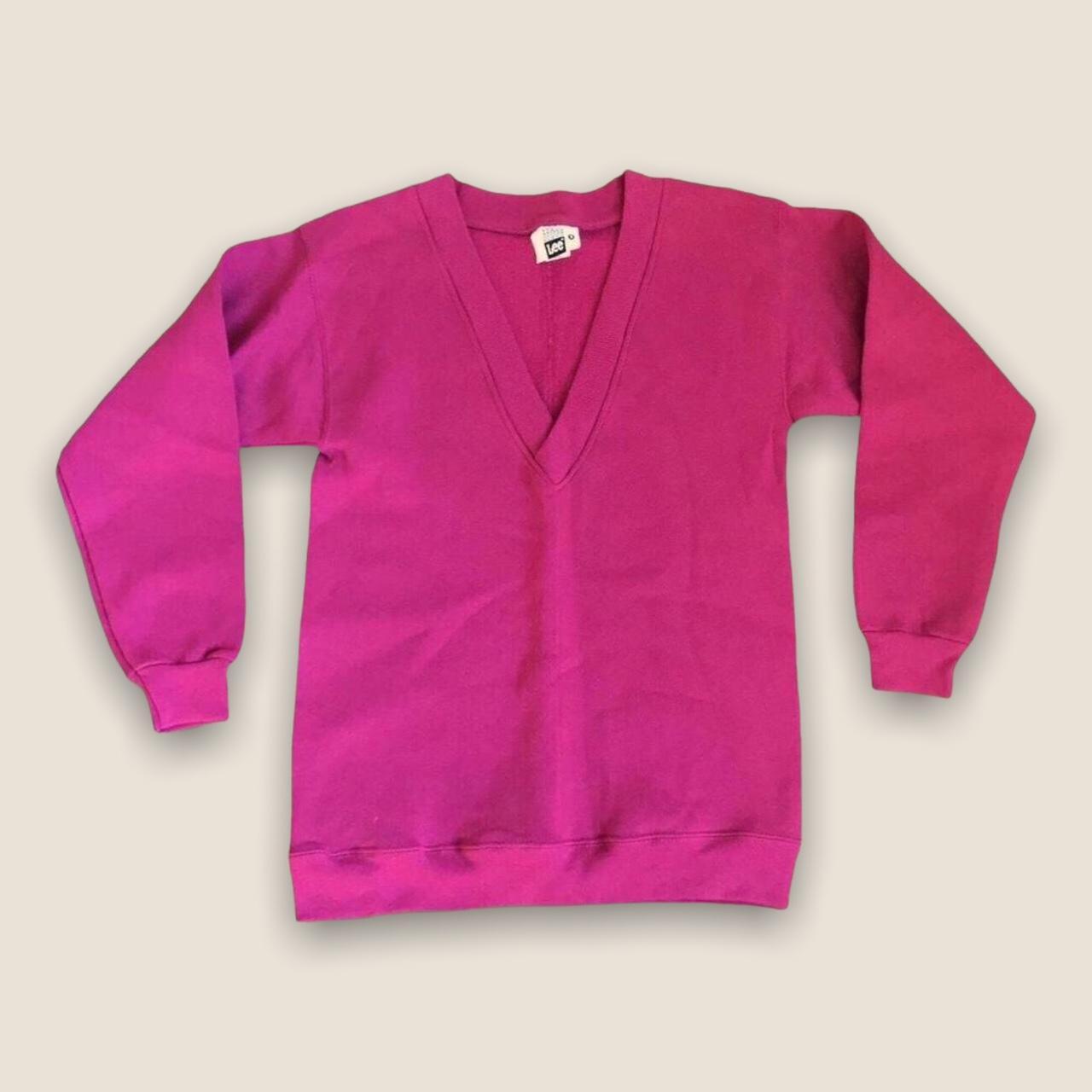1990s VTG LEE Heavyweight Cotton Blend Deep V-neck... - Depop