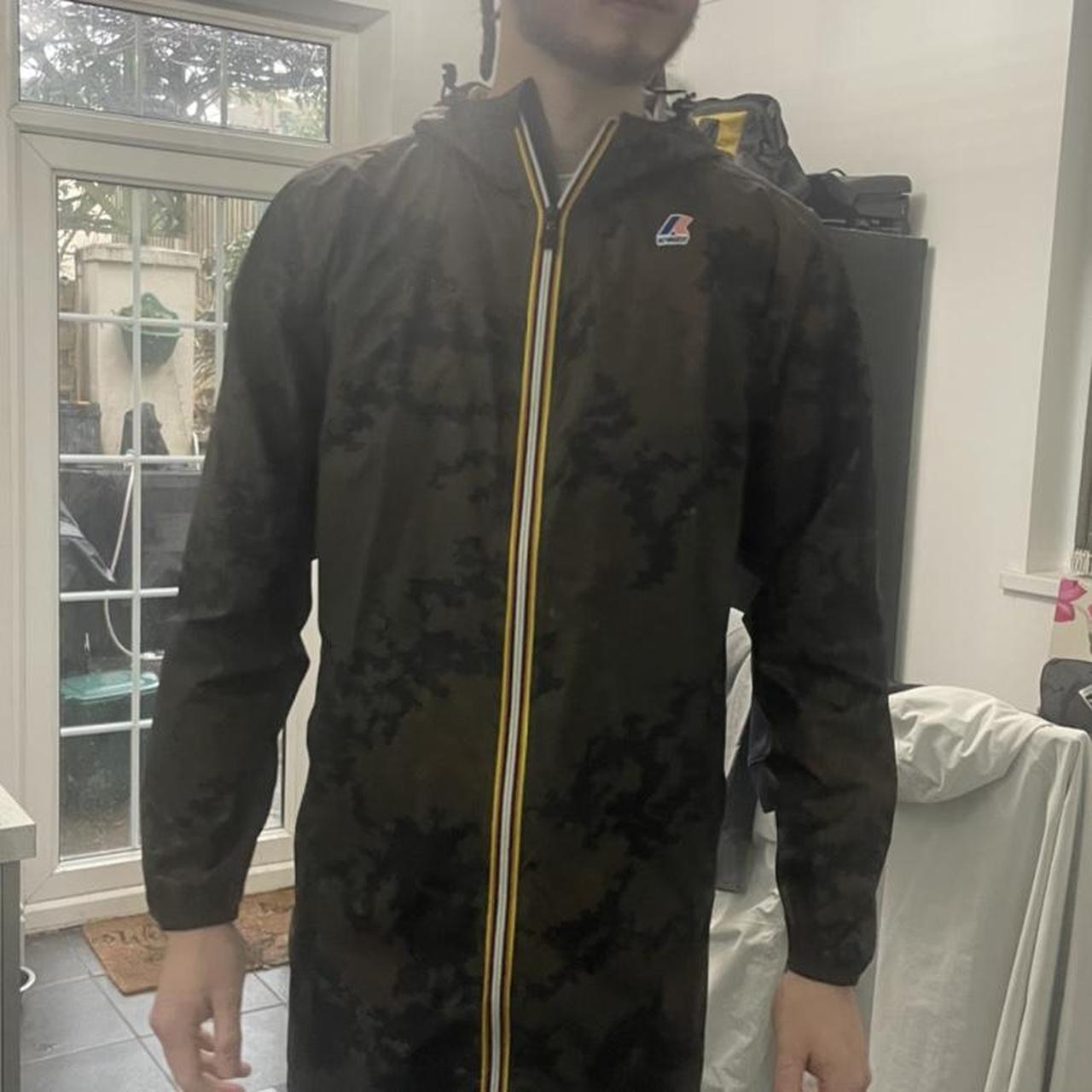 K-WAY WATERPROOF CAMO RAIN JACKET / PAID £60 / SIZE... - Depop