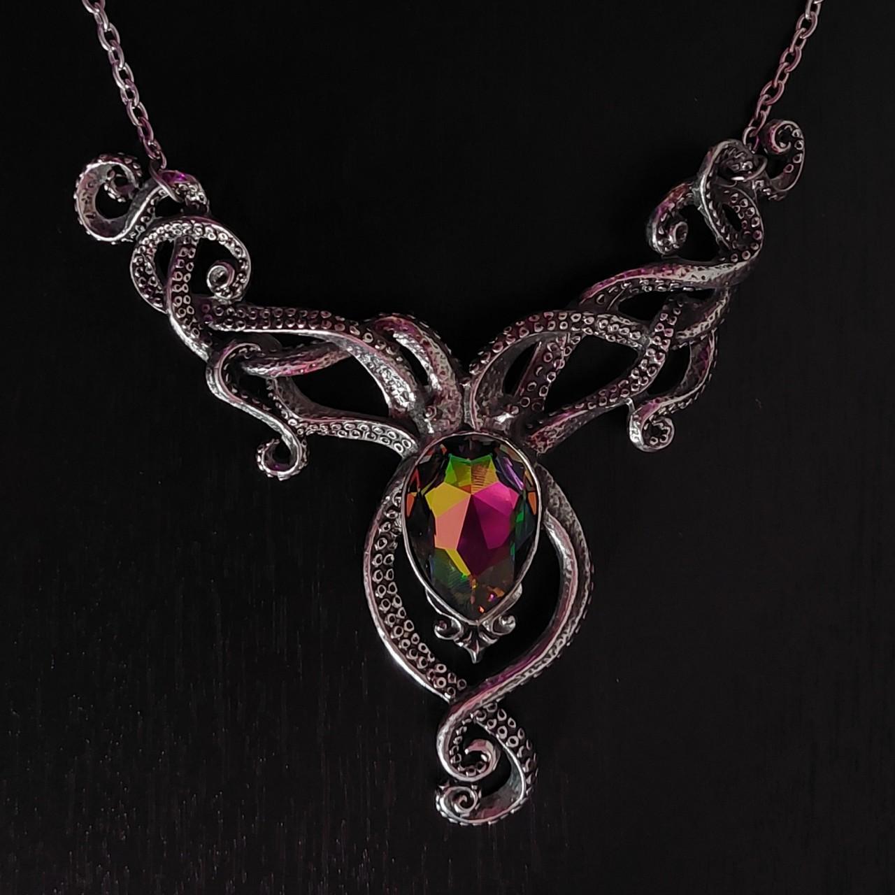 Alchemy kraken gothic squid necklace. Polished... - Depop