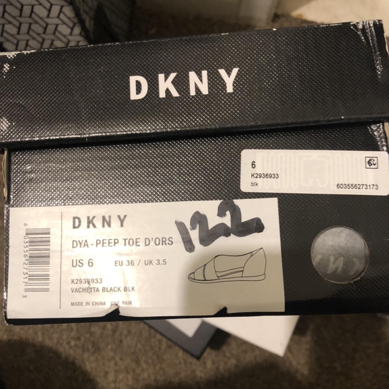 DKNY Women Slip On Peep Toe D'orsay Flats Dya Size... - Depop