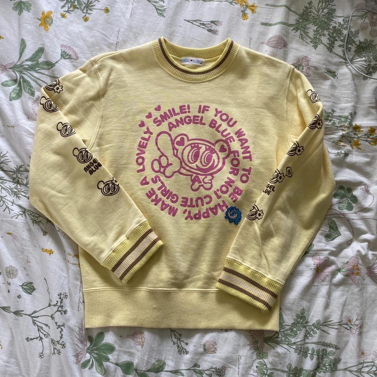 authentic angel blue sweatshirt!! soooo adorable and... - Depop