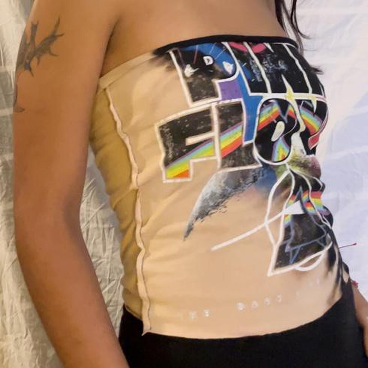 Pink Floyd upcycled tube top W/29in L/13in Free... - Depop