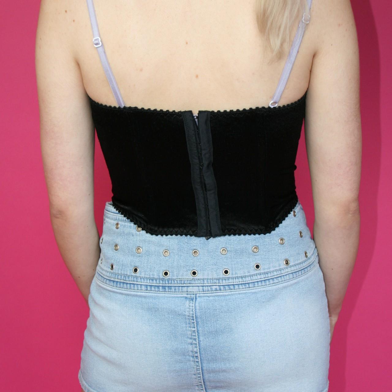 Diamente blue ribbon corset size UK S. Modelled on a... - Depop