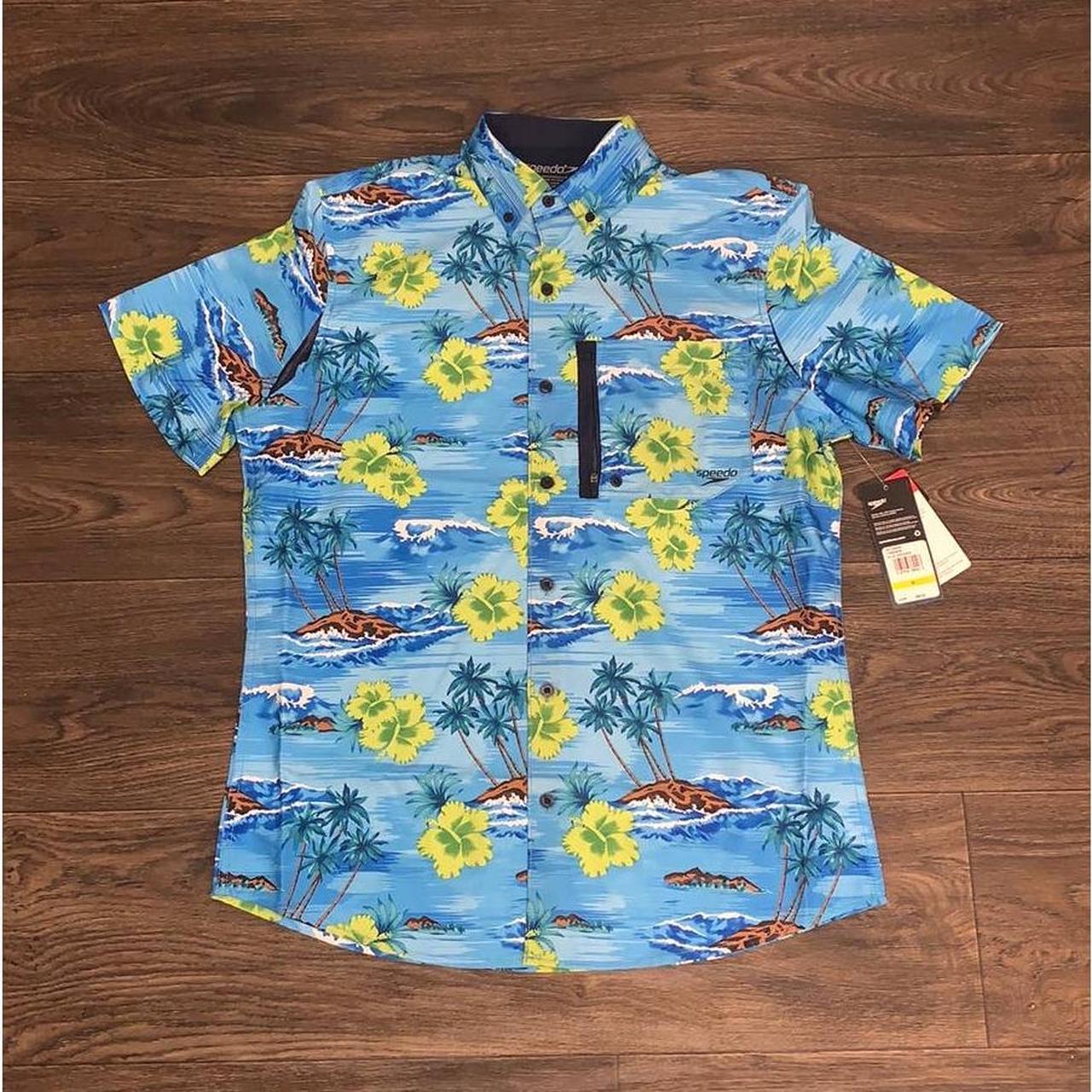 Speedo Button Down Shirt Size Medium #speedo #mens... - Depop