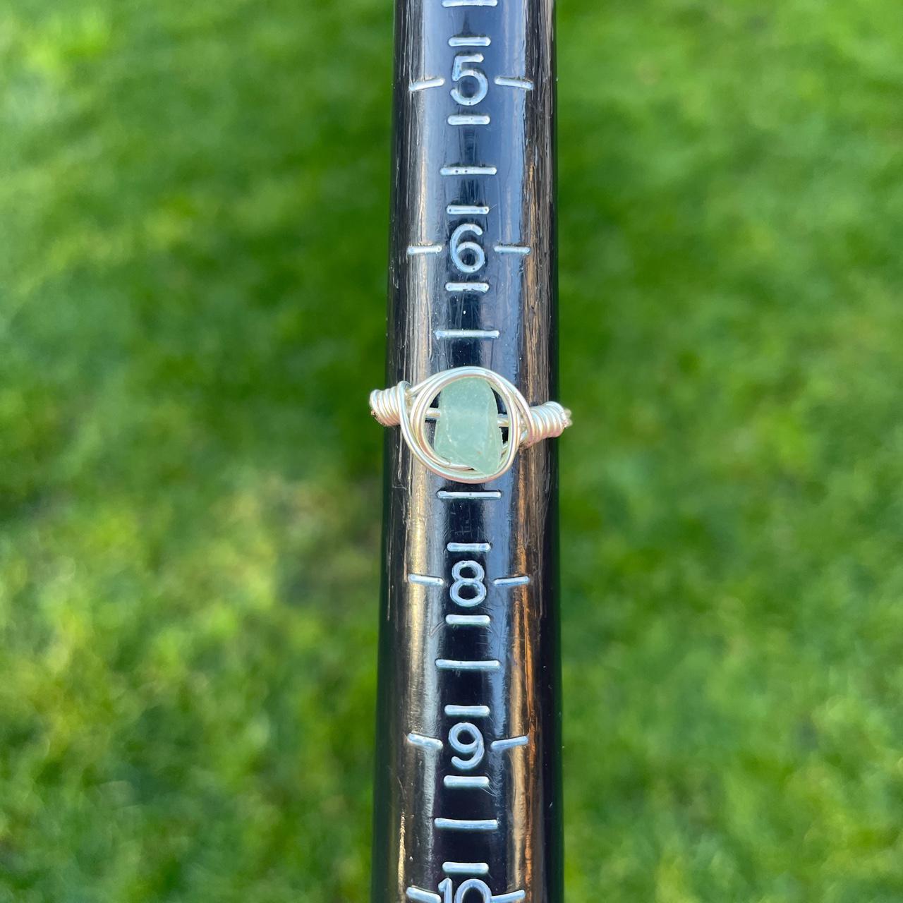 wire wrapped sage green gemstone ring! 🦎 - fits a... - Depop