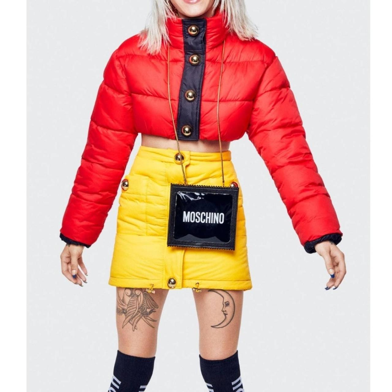 NWT H&M x Moschino Red Padded Jacket limited... - Depop