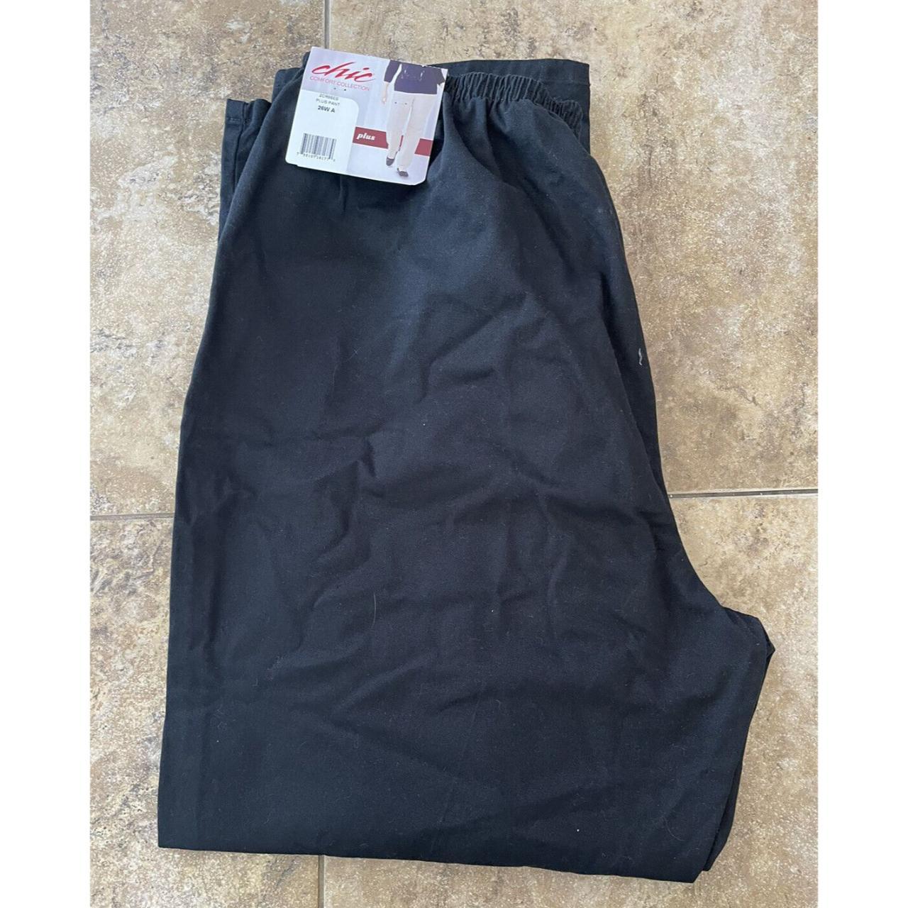 CHIC Comfort Collection BLACK DENIM PULLON PANTS,... - Depop