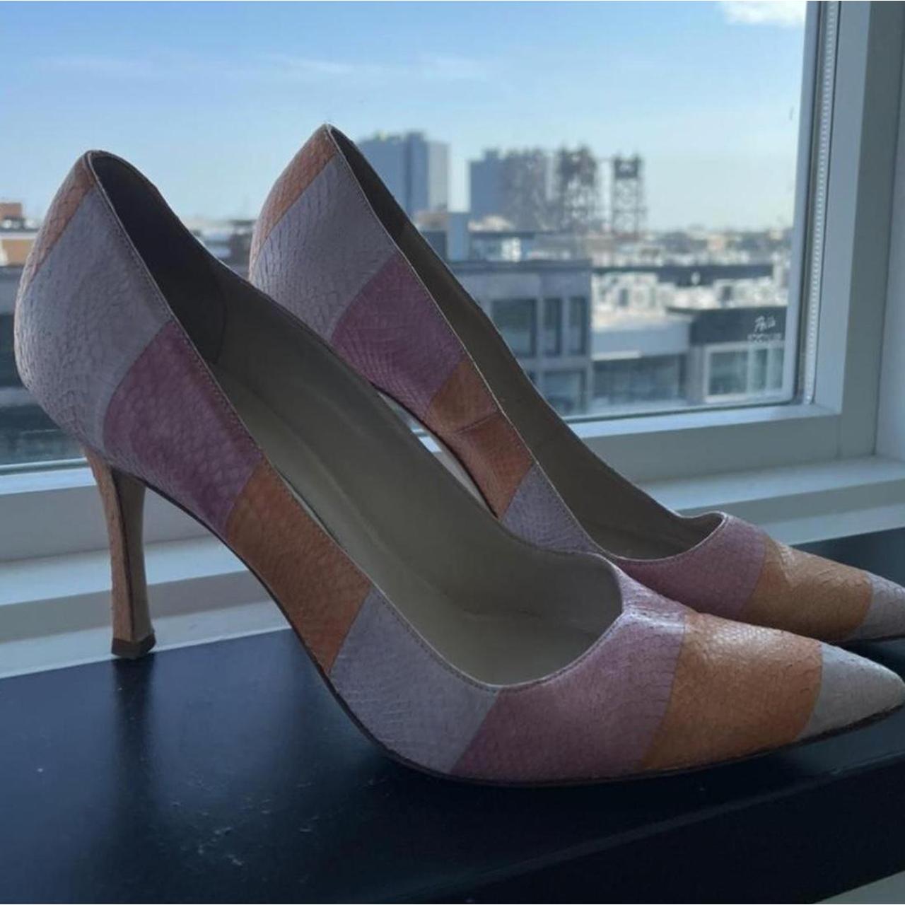 Pink Monochrome MANOLO BLAHNIK SUEDE PUMPS. Bought... - Depop