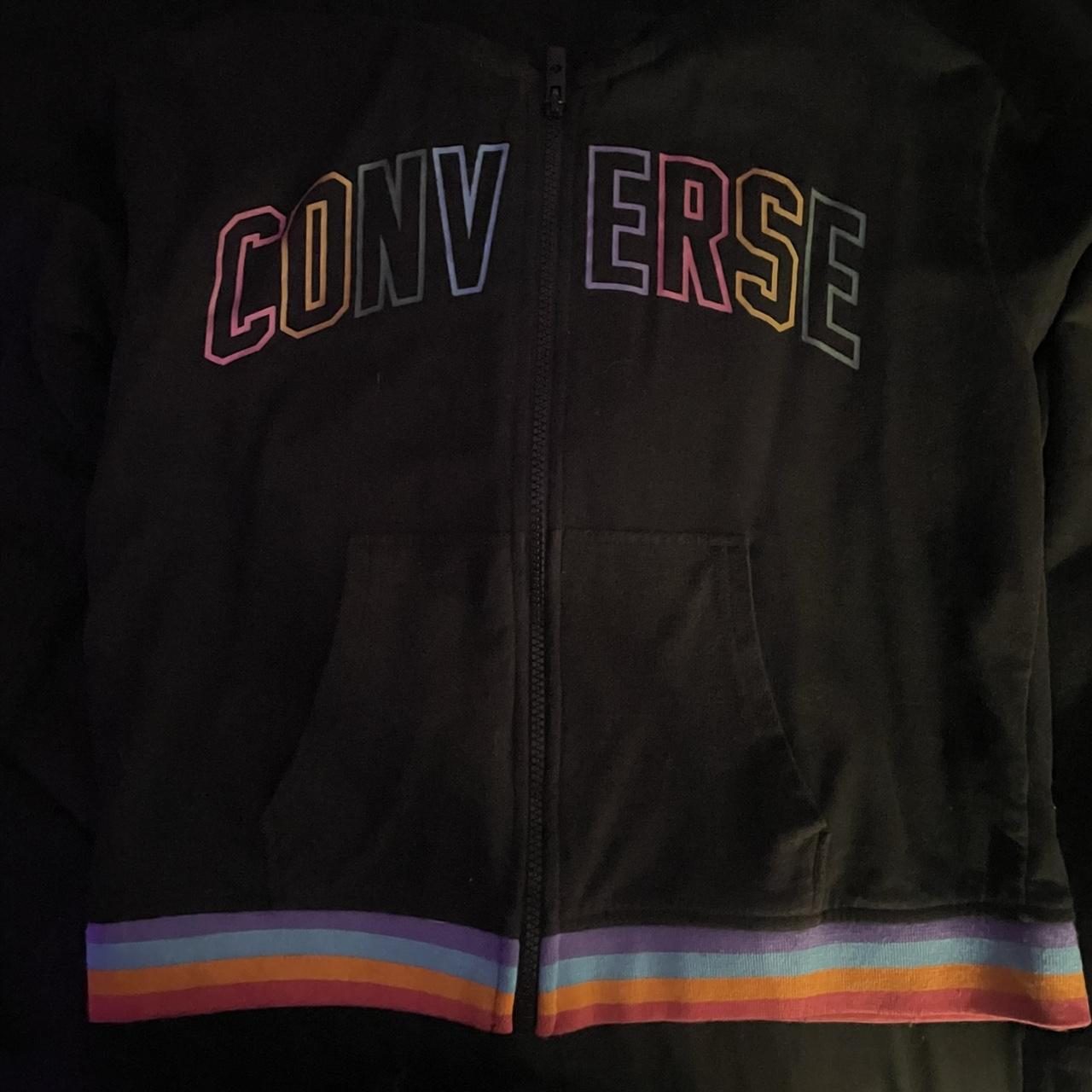 converse zip up jacket 🫶 dm me for any questions... - Depop