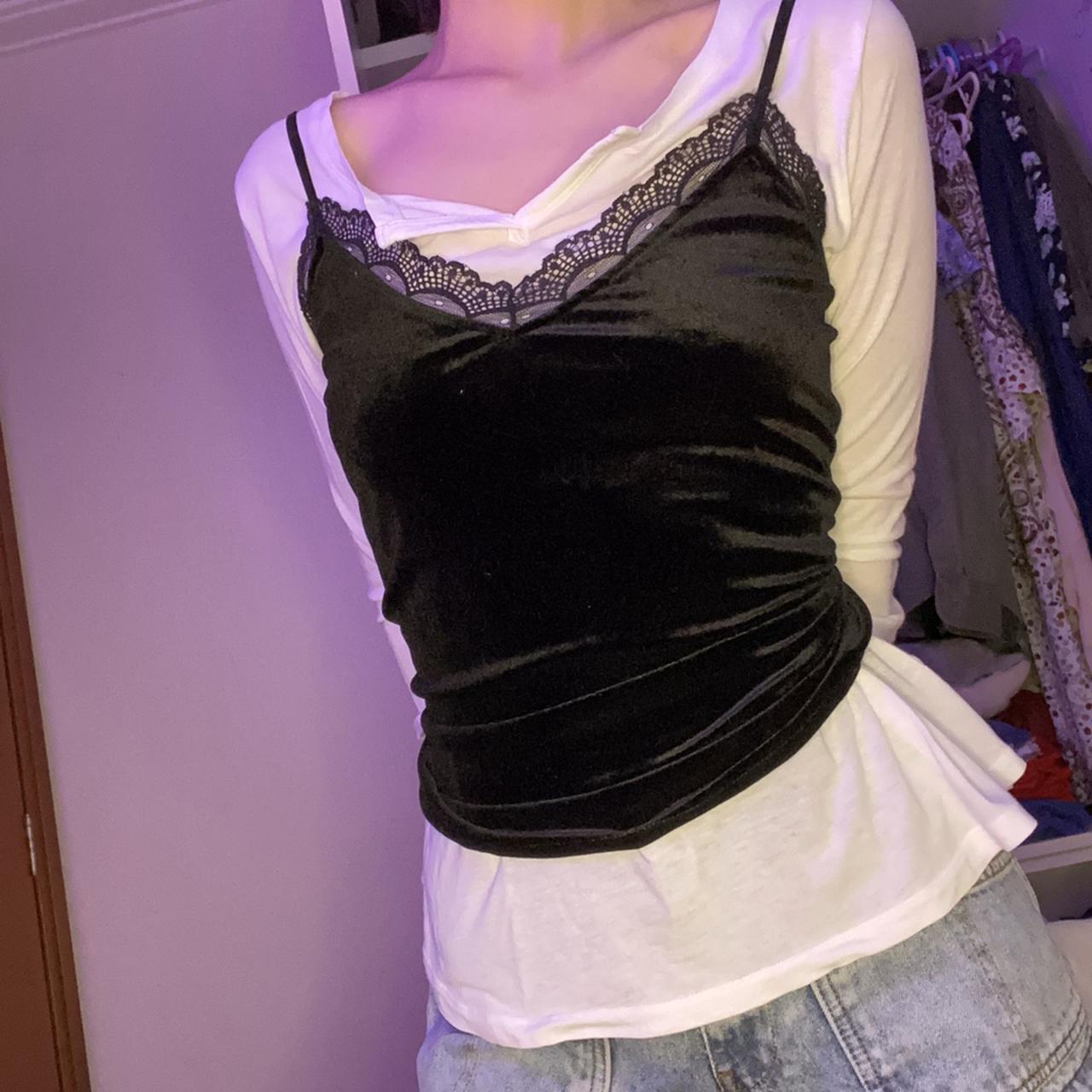 regata veludo preta #veludo #velvet - Depop