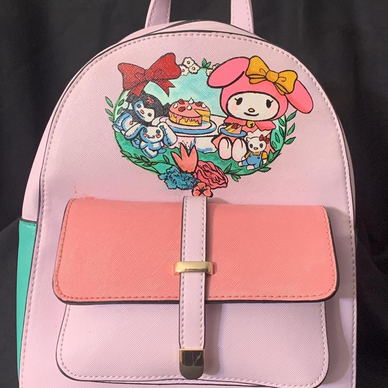My Melody HK Hand Painted Back Pack Purse Hand... - Depop