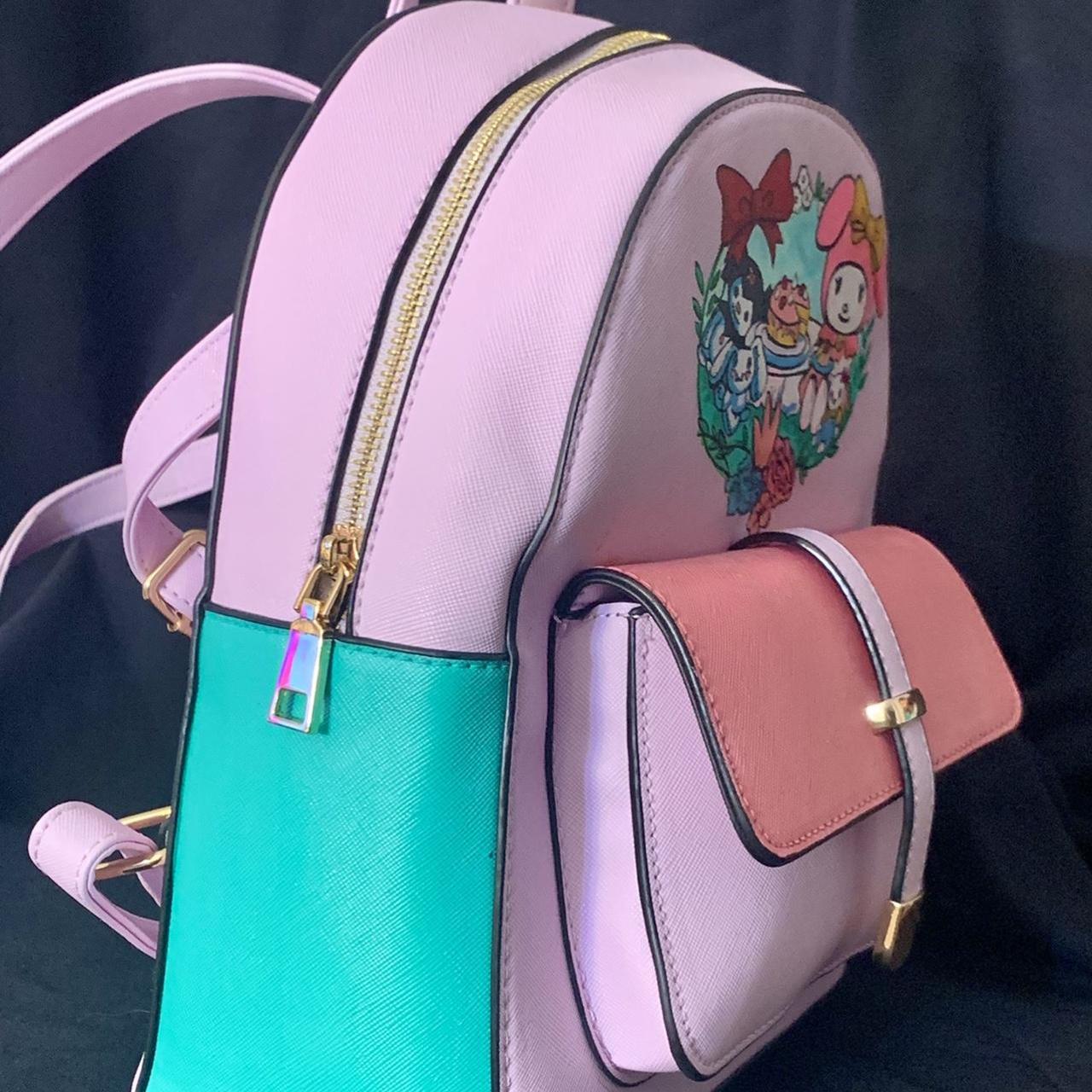 My Melody HK Hand Painted Back Pack Purse Hand... - Depop