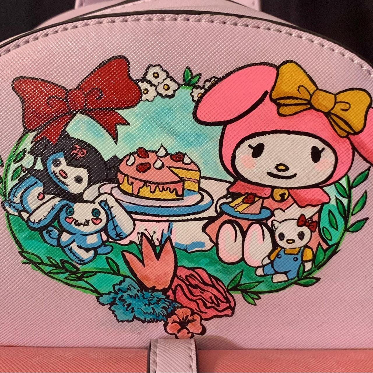 My Melody HK Hand Painted Back Pack Purse Hand... - Depop