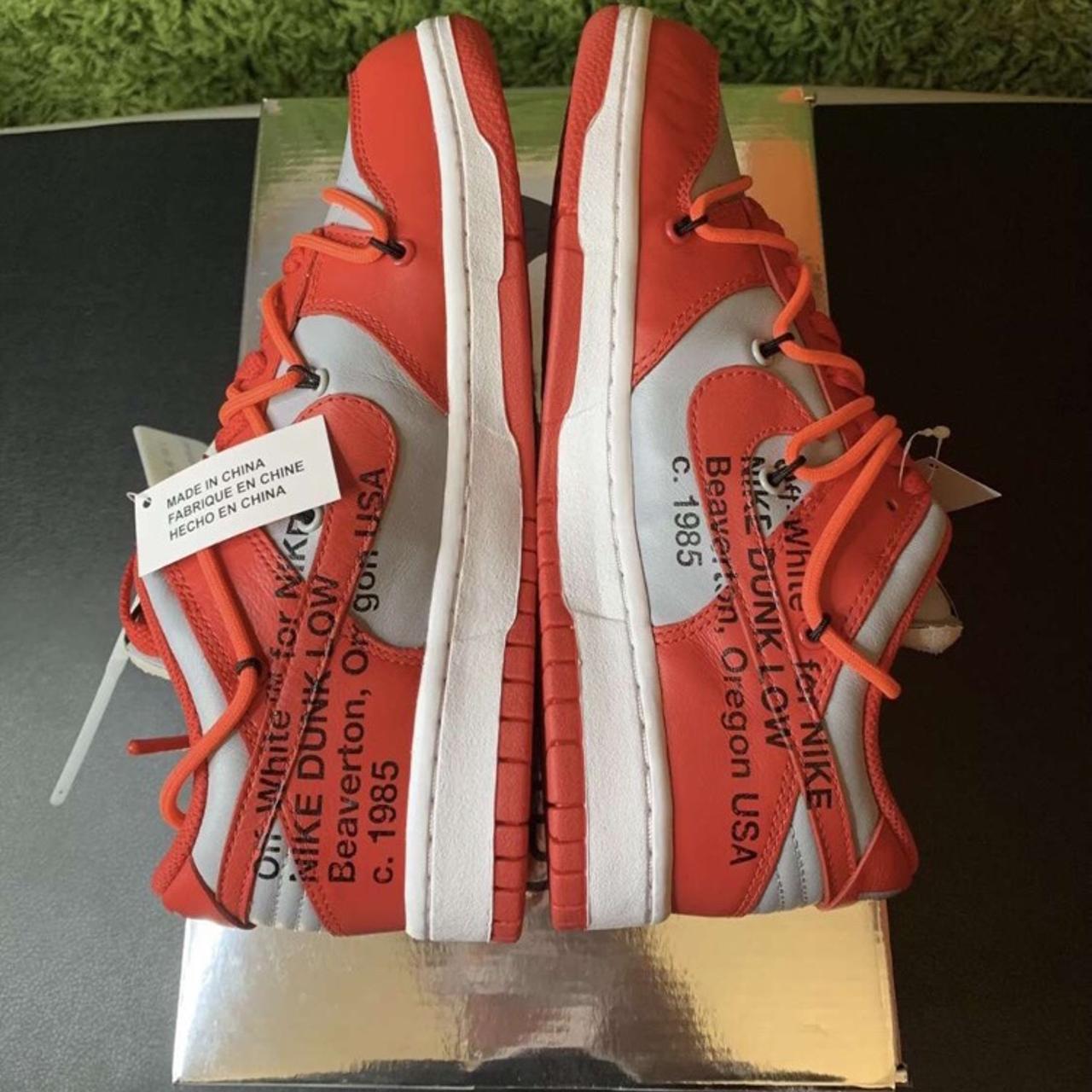 Nike Dunk Low Off-White University Red # - Depop