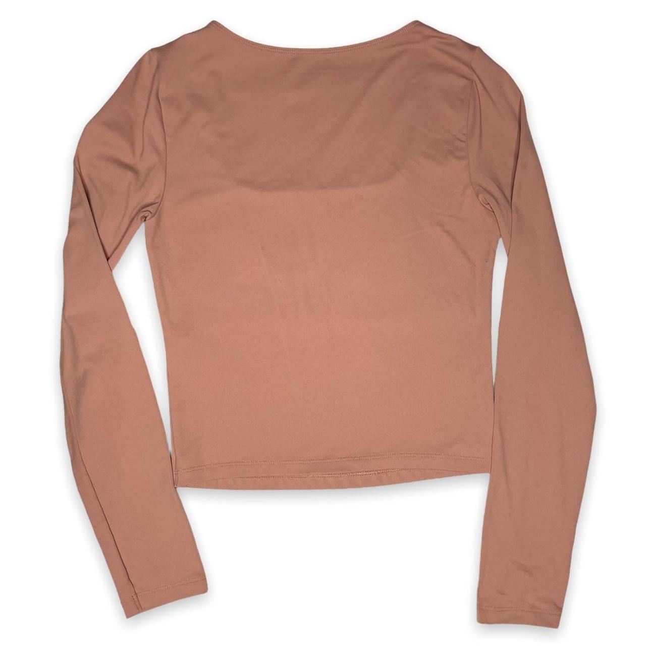 ABERCROMBIE & FITCH blush pink long sleeve square... - Depop