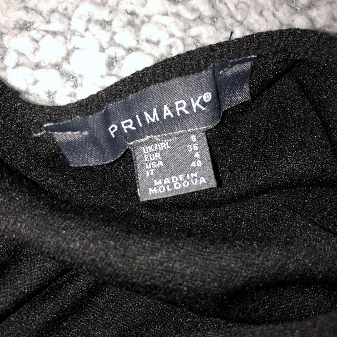 PRIMARK’s black dress with red, black, and white... - Depop