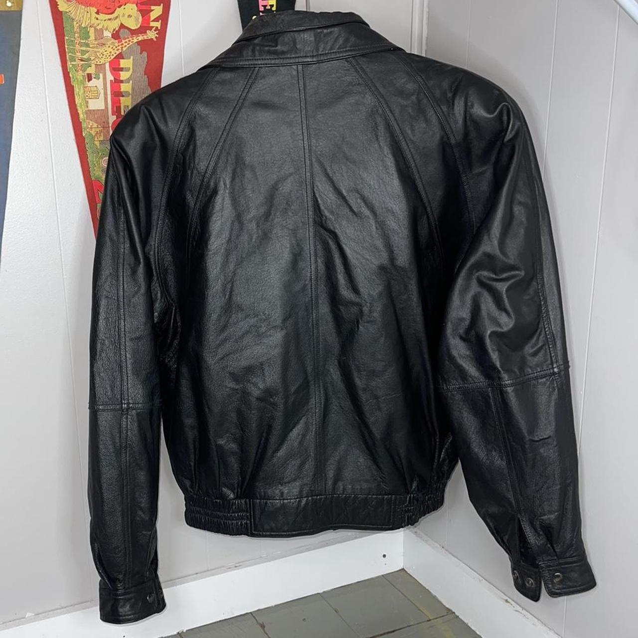 90s Adler Leather Motorcycle Jacket... - Depop