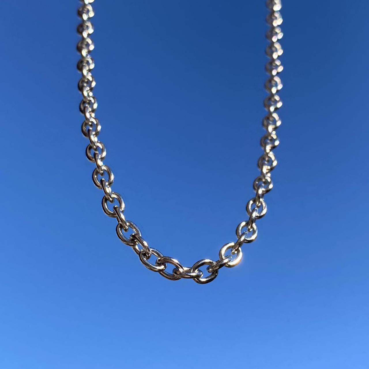 plain chunky chain necklace ⛓ handmade by... - Depop