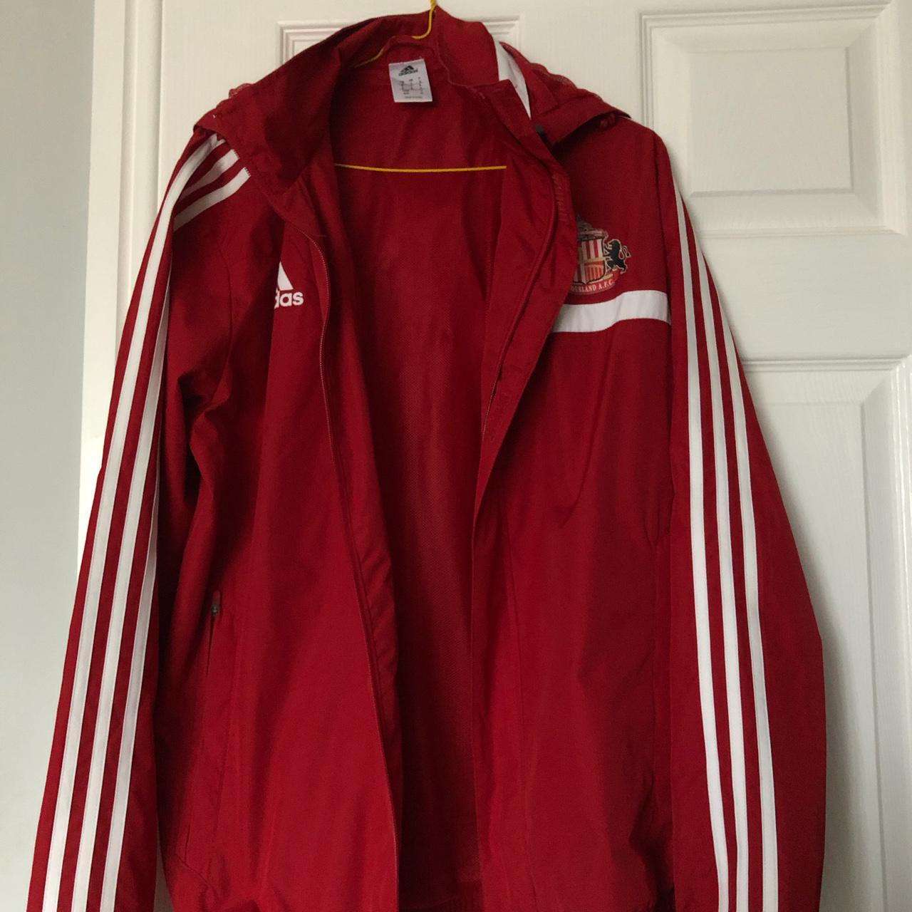 Adidas Men's Red Jacket | Depop