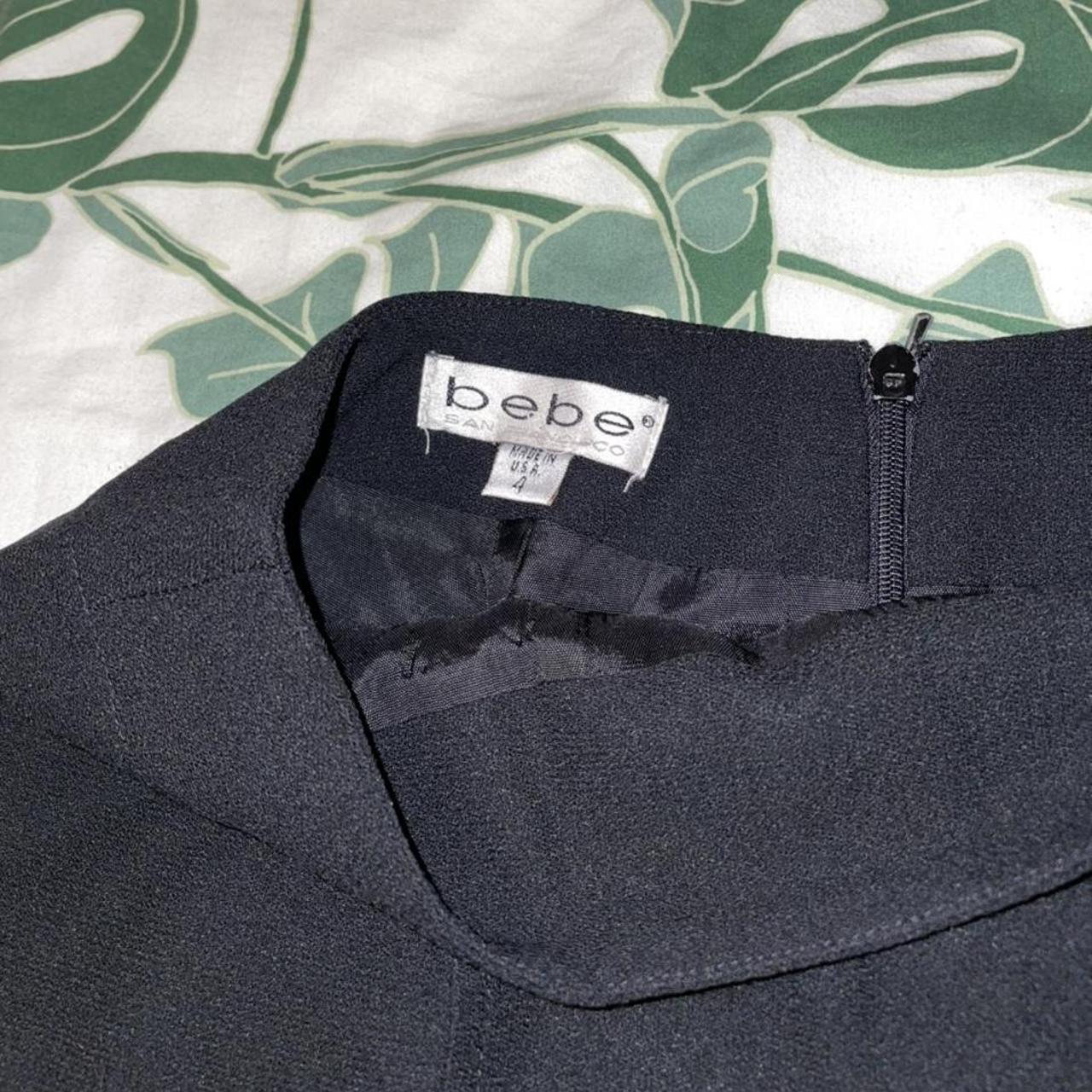 Vintage black Bebe mini skirt 26 inch waist 15 inch... - Depop