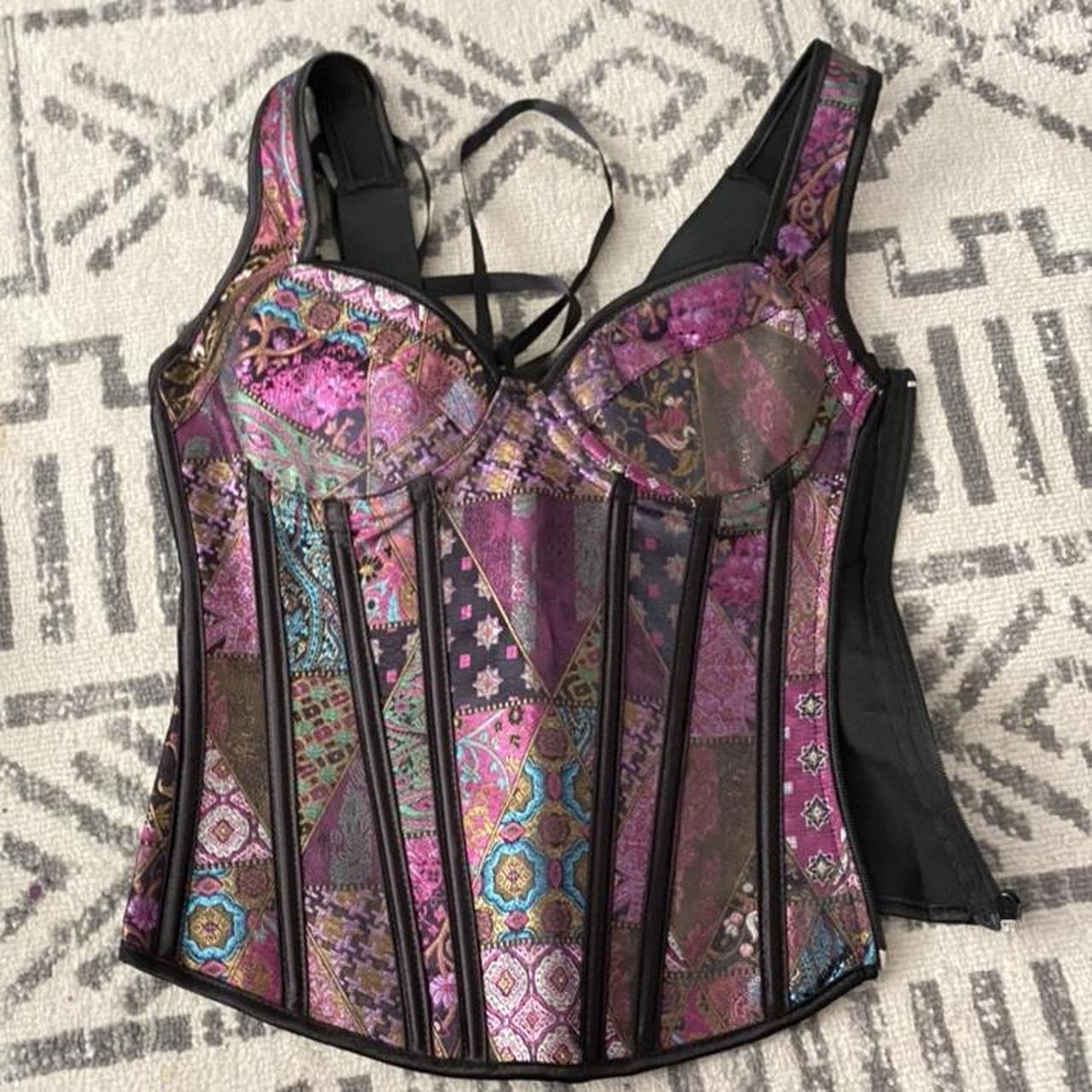 Colorful Corset Flaws: none Measurements: size-... - Depop