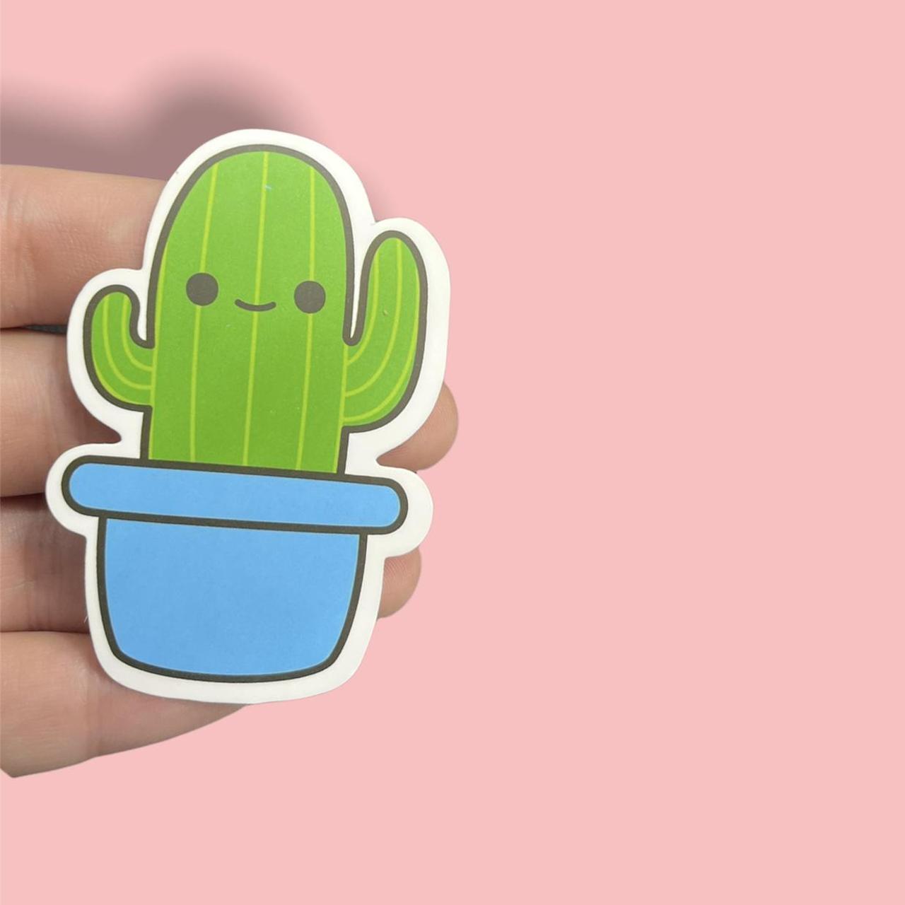 Sticker Style Cute Kawaii Cactus In Pot Vsco Depop