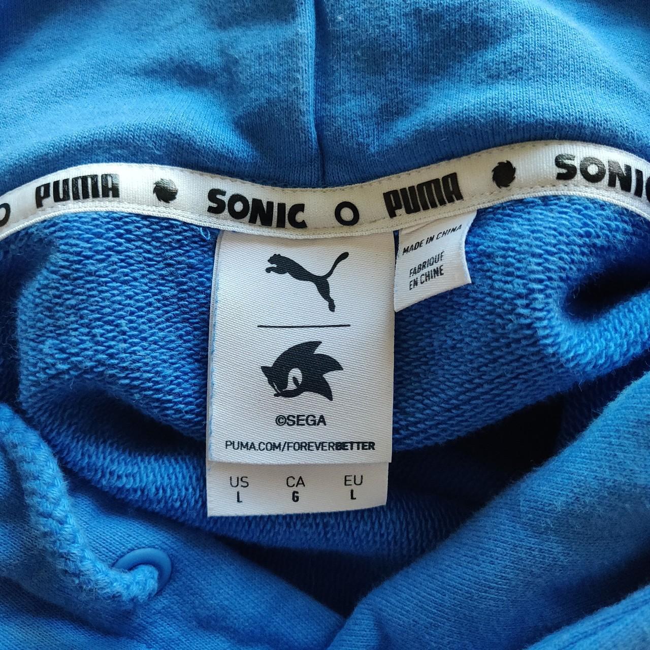 Puma x Sonic the Hedgehog Hoodie Pre-owned but in... - Depop