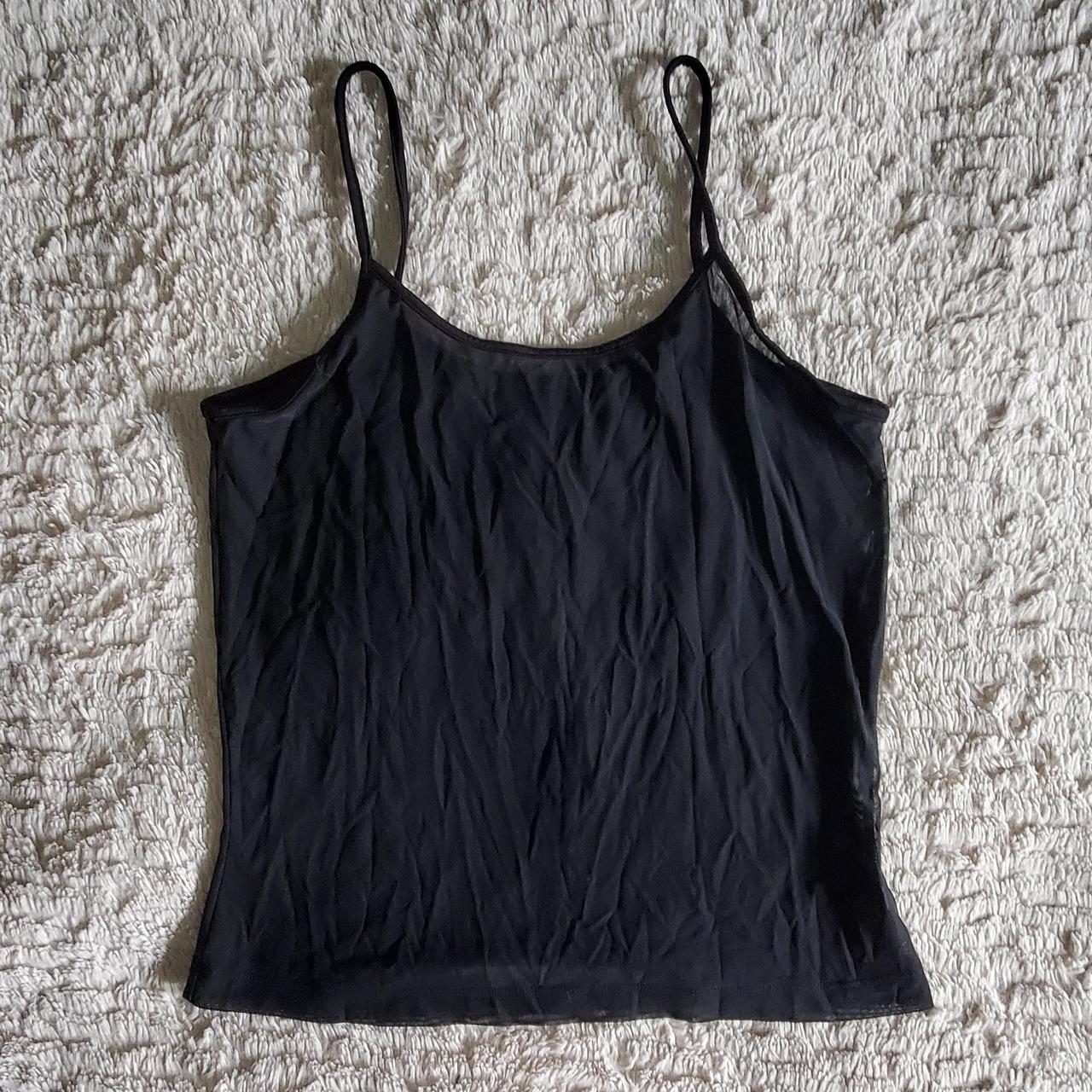 basic mesh / sheer cami top •no tag but fits M... - Depop