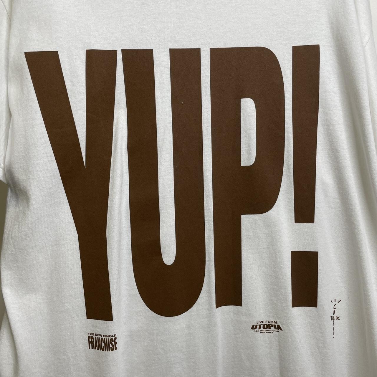 Travis Scott Merch Tee “YUP” For Single... - Depop