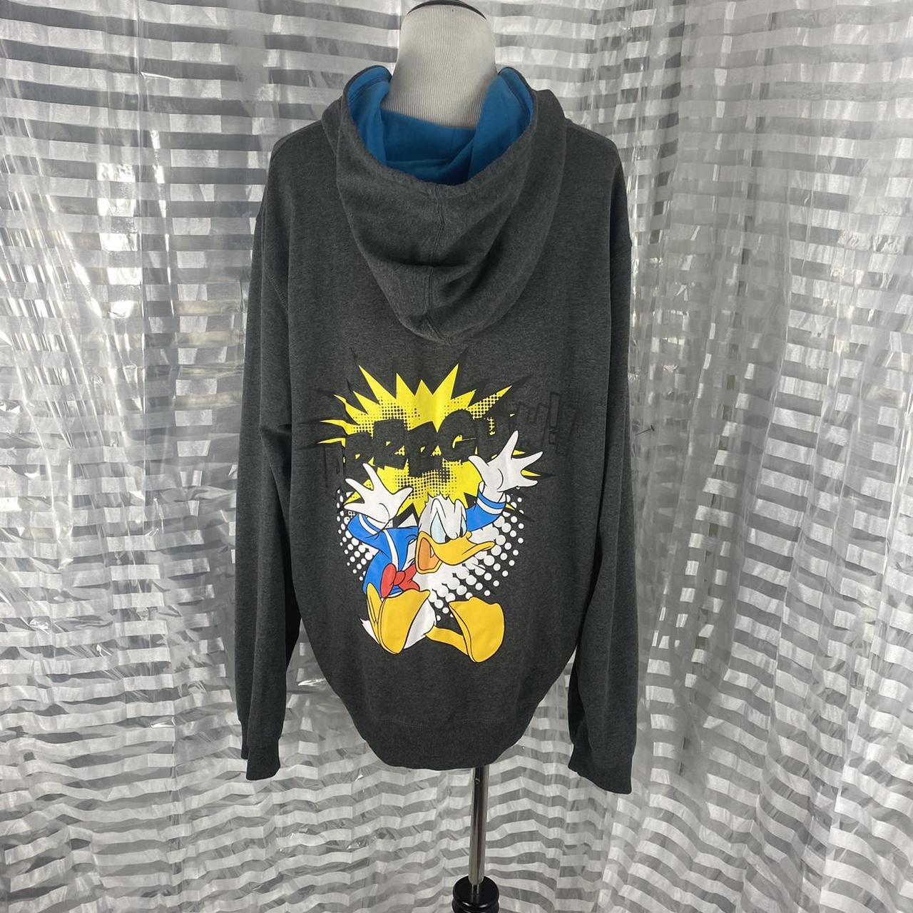 Disney Donald Duck Hooded Zip Up Jacket - Depop